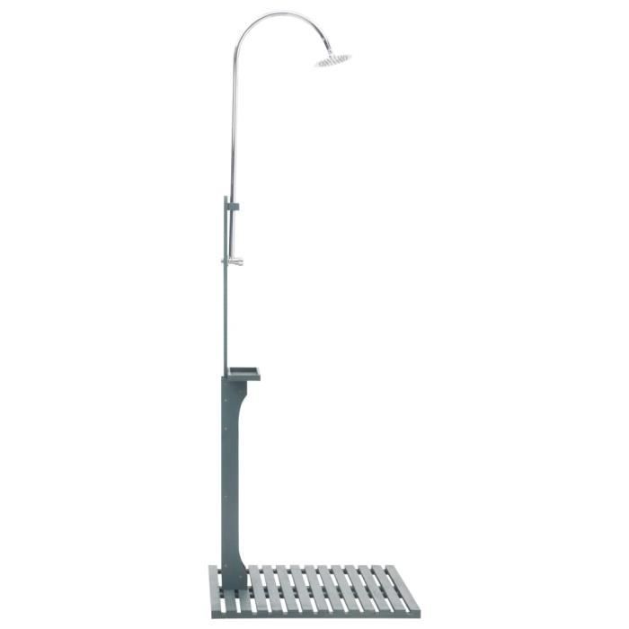 Akozon Douche de jardin Anthracite Bois - 7891450262185 - Cdiscount Jardin