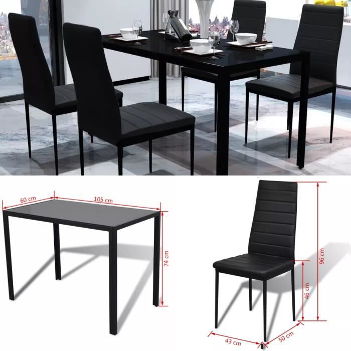 XIXI Ensemble de table cinq pièces pour salle à manger structure en fer ...