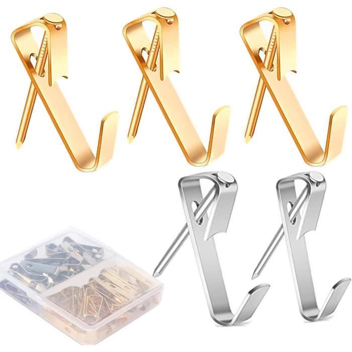 80 Pièces Accroche cadre,Accroche tableau Crochet tableau Crochet mural ...