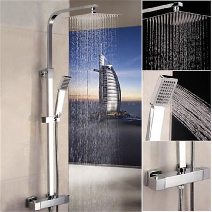 Kit de Colonne de douche avec Mitigeur Thermostatique Ensemble de ...