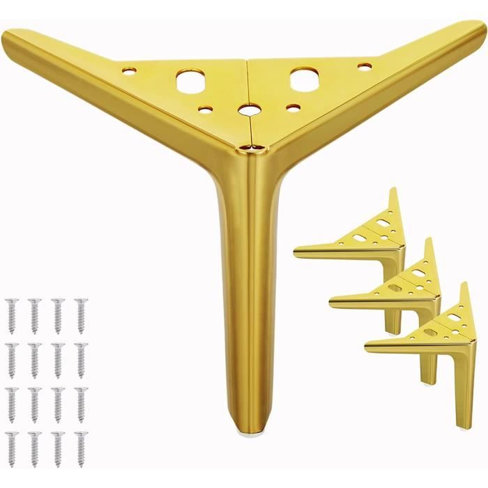 4 de Meubles Triangulaires en Métal Moderne, 15cm Pied de Table ...