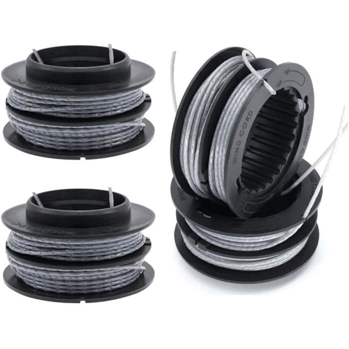 4 Paquets Bobine de Rechange pour Coupebordure Greenworks 80v5m×2.032mm GrisCompatible Avec ...