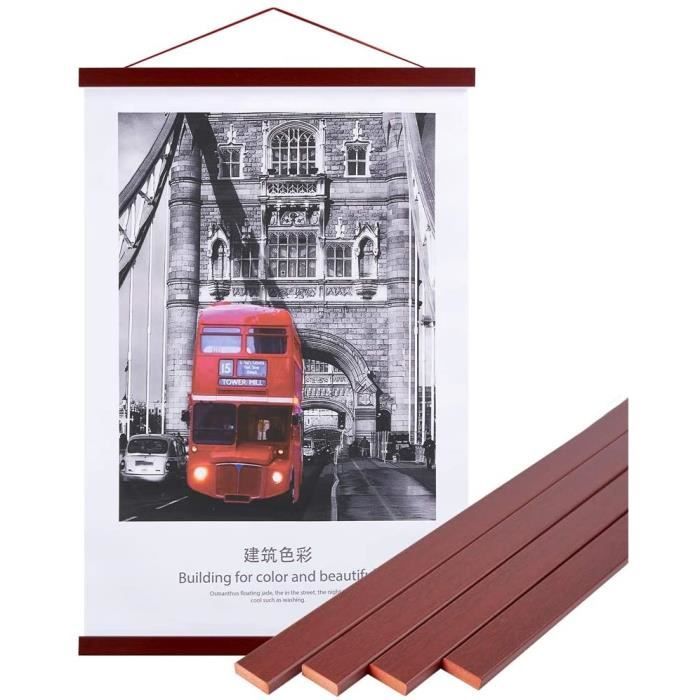 Rails de posters magnétiques en bois a0 pour impression dart (84 cm ...