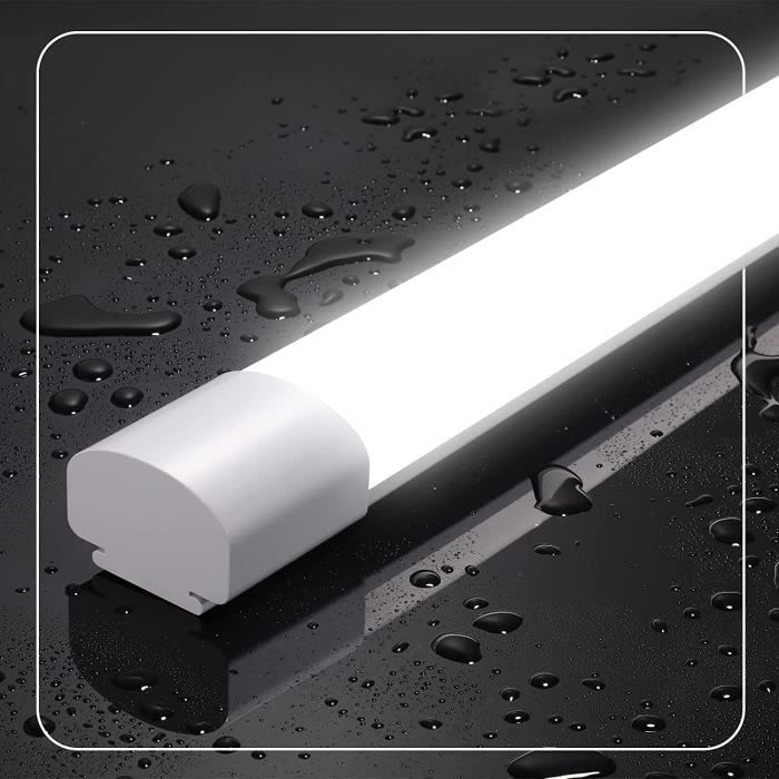 36W Tube LED 120CM, 4000 LM Plafonnier Puissant, Réglette LED ...