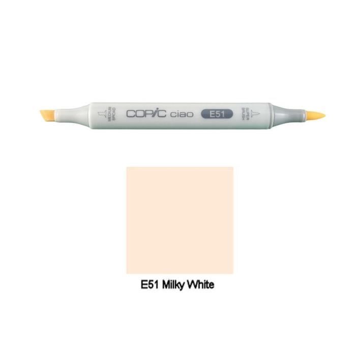 Marqueur - COPIC - Ciao - Double pointe - Couleur Beige E51 Milky White - Indélébile - Cdiscount ...