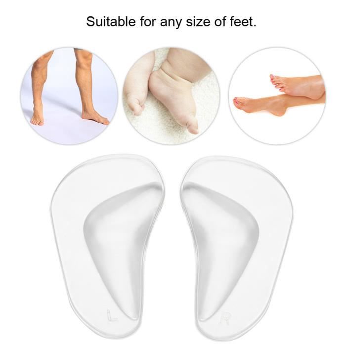 KEL Semelles orthopédiques en silicone pour soutenir la voûte plantaire ...