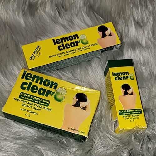 Soin de la peau - LEMON CLEAR - MINI GAMME LEMON CLEAR - Tube, sérum et ...