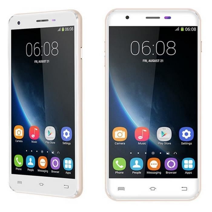 Lidodo@ Quad-core téléphone mobile 5,5 pouces MTK6580 1G 8G Or ...