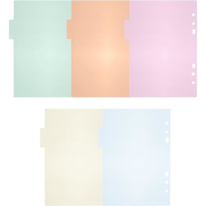 10 intercalaires A5, 10 intercalaires avec perforation à 6 trous ...