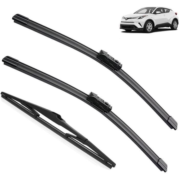 Kit de balais d'essuie-glace avant et arrière gauche et droit compatible avec Toyota C-Hr Chr ...