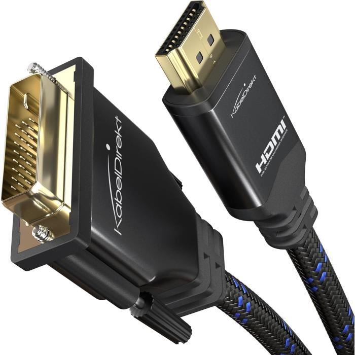 Câble adaptateur HDMI vers Dvi \ 1,5 M \ Anti-interférence de signal ...