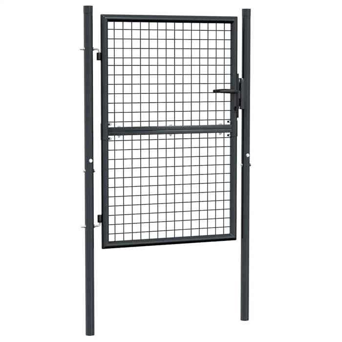 Portillon de patio en acier galvanisé - VIDAXL - 100x175 cm ...