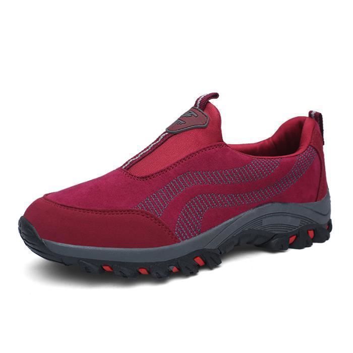 Chaussures de Randonnée Femmes Mode Marche Etanche -Rouge - Cdiscount Sport