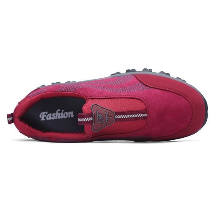 Chaussures de Randonnée Femmes Mode Marche Etanche -Rouge - Cdiscount Sport