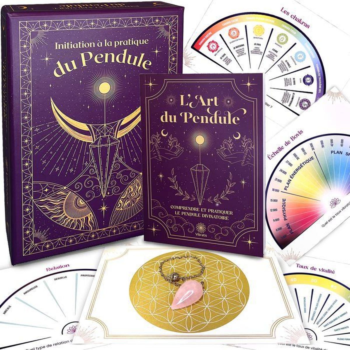 Coffret d'Initiation au Pendule Divinatoire : 19 Planches de ...