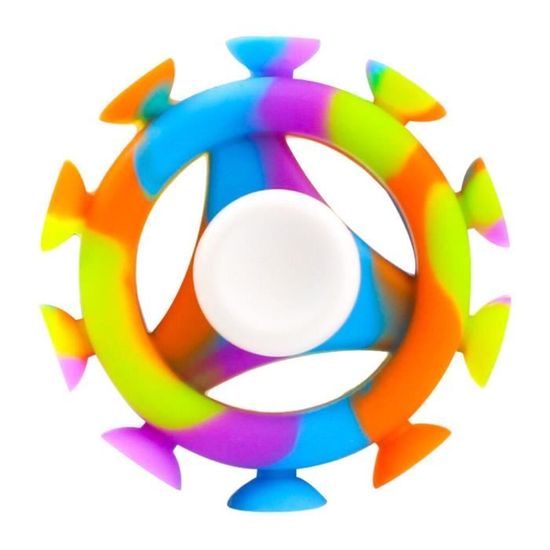 Decompression Fidget Spinner Sucker Spinner Toy Silicone Anti Stress ...
