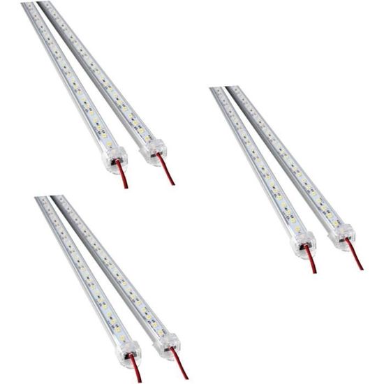6 Pièces Bande Led En Aluminium Barre Lumineuse Led Cc 12V Bande D ...