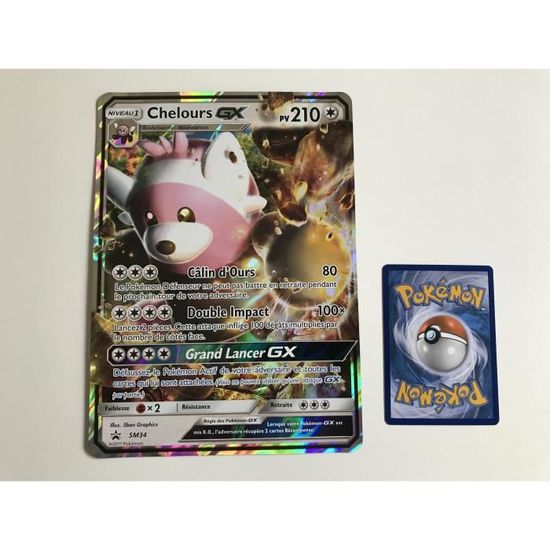 Carte Pokemon CHELOURS GX SM34 - Format Jumbo - Cdiscount Jeux - Jouets