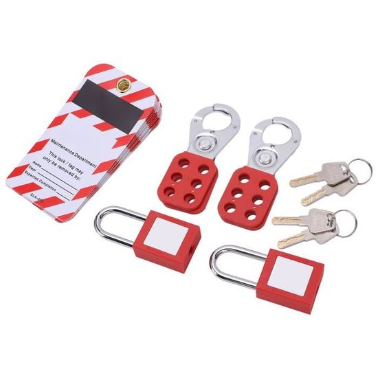 GOTOTOP étiquette Loto Kit de verrouillage électrique Tagout Tag Hasp ...