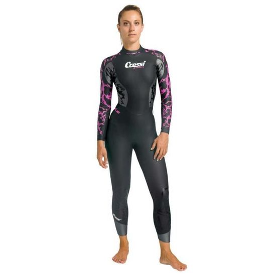 Combinaison de natation femme Cressi Kuwae Lady monobloc 2-3-4mm - Noir ...