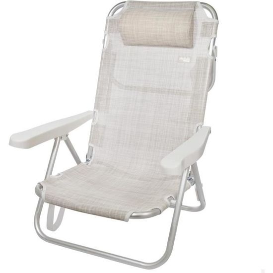 Beach - Chaise Pliante Basse Avec Dossier Haut Réglable Et Poignée ...