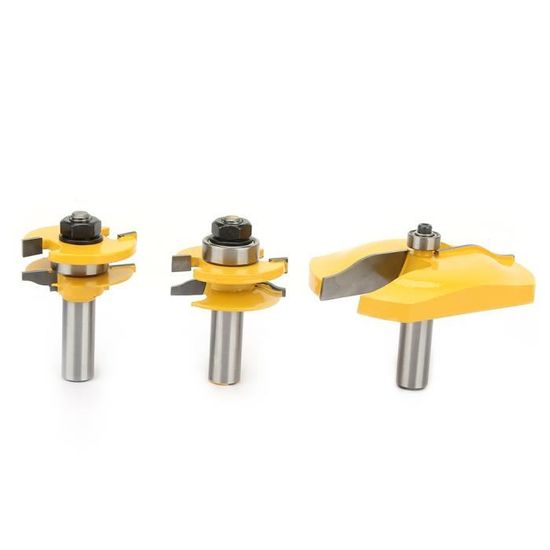 3pcs 1-2 Shange Ogee Raised Panel & Ogee Rail and Stile Router Bit Set ...