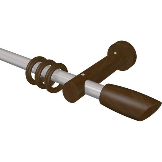 Tringle À Rideaux En Métal Et Bois - 20 Mm De Diamètre - 1 Rail - Type ...