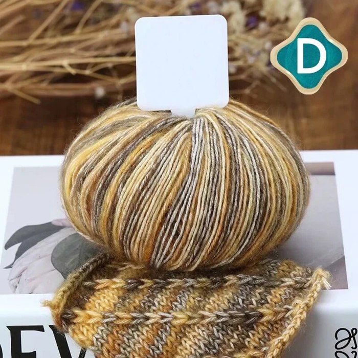 Fil de Coton Peigné Ogo Dégradé,Laine de Lait Douce,Mohair pour Écharpe,Pull,Chapeau,Vêtements ...