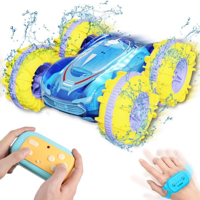 Voiture Télécommandée Tout Terrain 4Wd Capteur Gestuel Ètanche Rc Stunt 360°Rotation 2.4Ghz ...