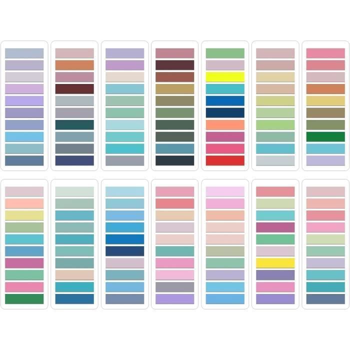 2800 Pcs Marque Page Adhesif, Multicolore Marque Page, Marque Page ...