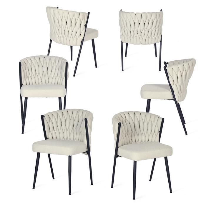 MEUBLES COSY Lot de 6 chaises de salle à manger style industriel avec ...