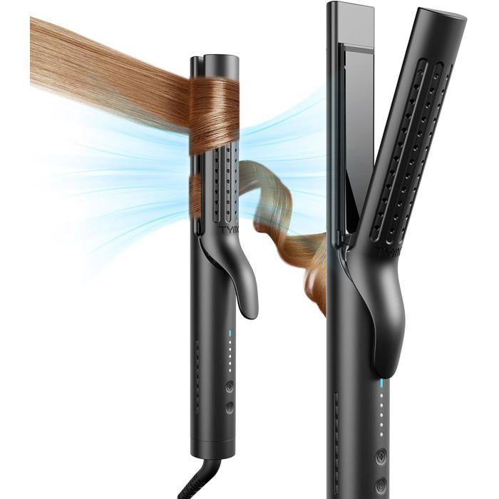 Airflow Lisseur Boucleur A Cheveux 2 En 1-Fer À Lisser Et Boucler Ionique 32 Mm Pour Lissage ...
