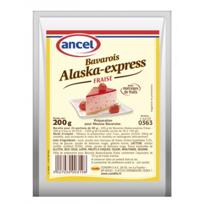 Bavarois Alaska Express Fraise 200g/Sachet 1 sachet - Cdiscount Au ...