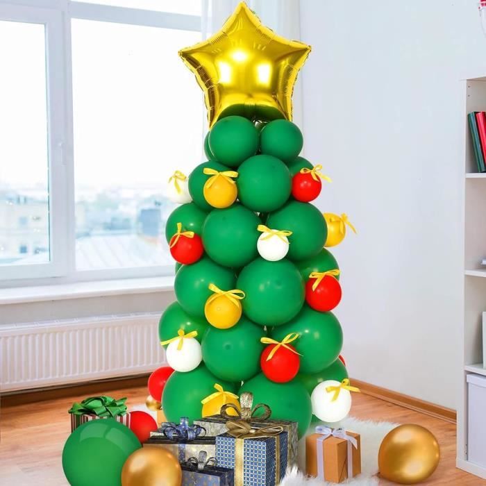 ® Lot De 41 Ballons De Décoration De Noël, Guirlande De Ballons Verts ...