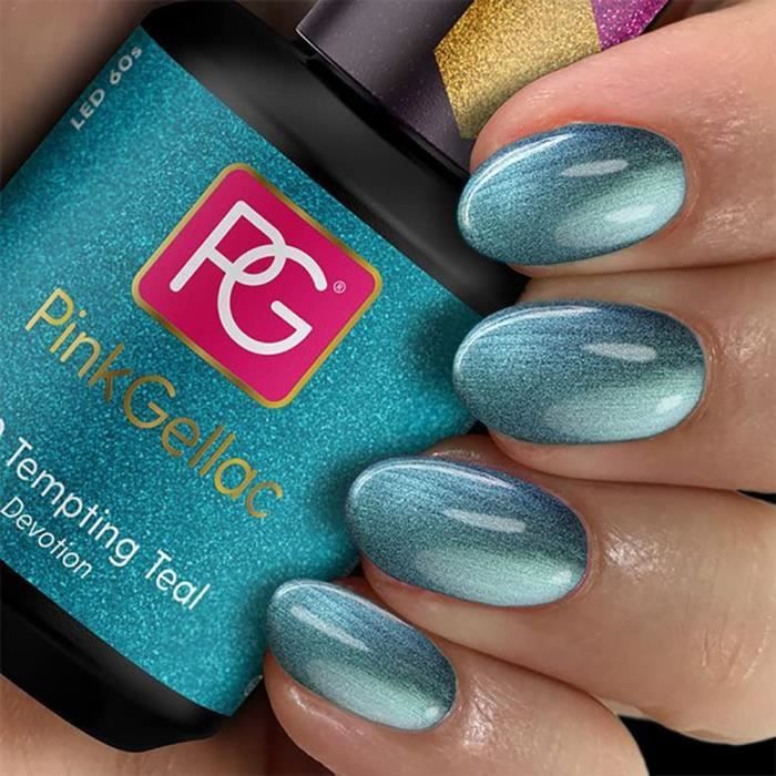 Shellac Gel Vernis à Ongles 15 ml pour lampe UV LED | 310 Tempting Teal ...