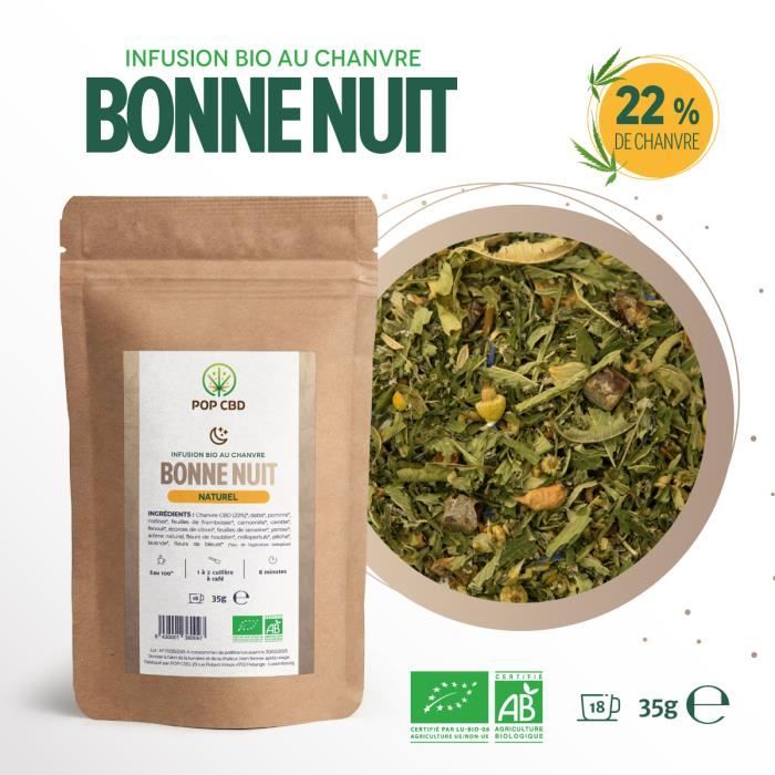 Infusion Bio au Chanvre (22%) POP CBD "BONNE NUIT" - Cdiscount Au quotidien