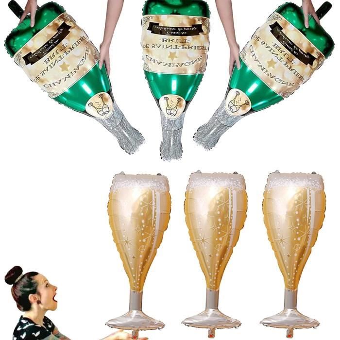 Champagne Gonflable 6 Pcs Ballon Bouteille Champagne Champagne Ballons ...