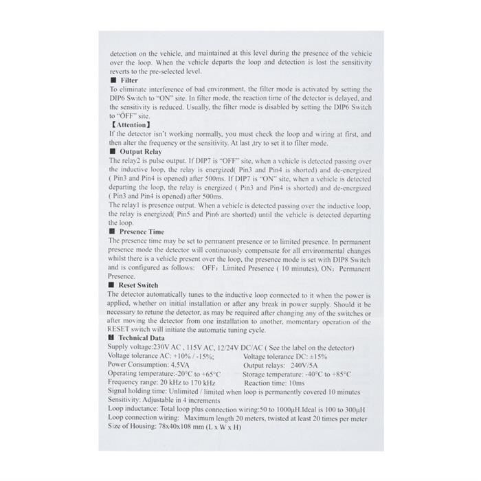 Ouvre-barrière automatique - EJ.LIFE - Détecteur de boucle de véhicule ...