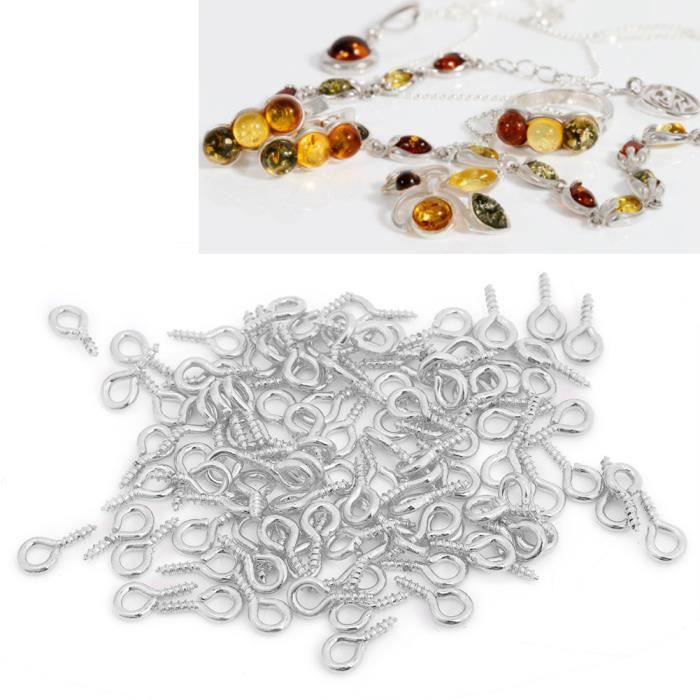 DBA02 Vis en métal DIY 100pcs Bricolage Métal Vis Oeil Pin Perceuse ...