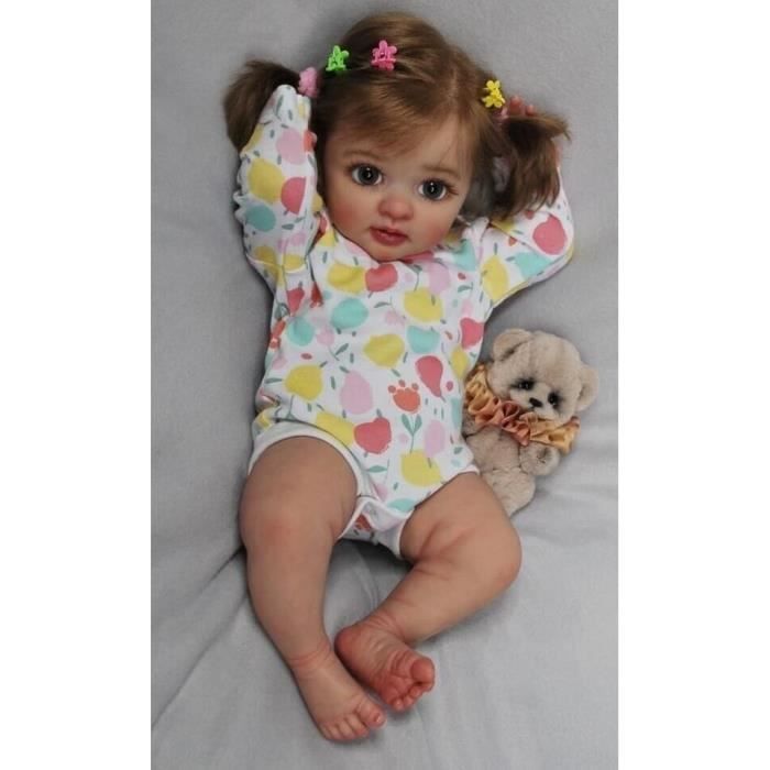 NPK – poupée mignonne Reborn pour bébé fille, 40CM, peinture 3D réaliste avec veines, plusieurs ...