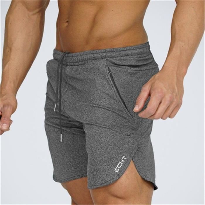 Short,Short en coton avec poche zippée pour homme, survêtement de ...