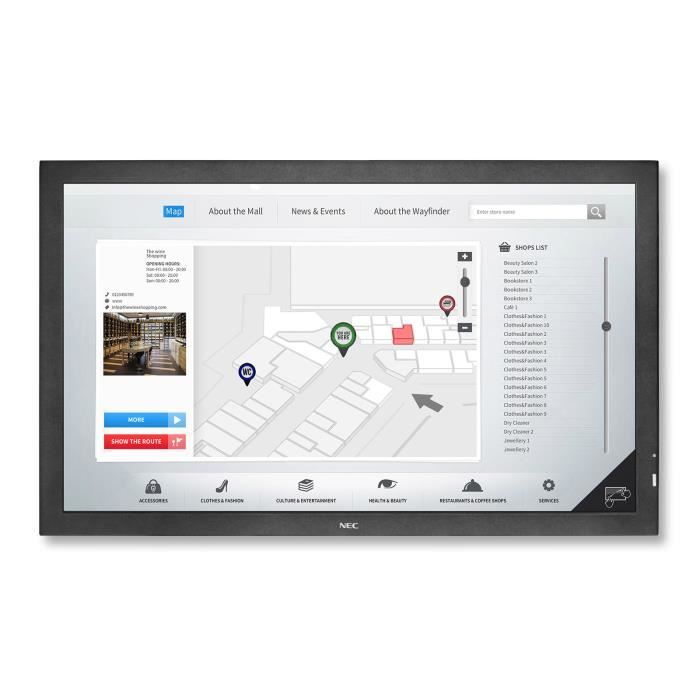 NEC 80i P-Series large format display-700cd-m2-Edge LED backlight-24-7 ...