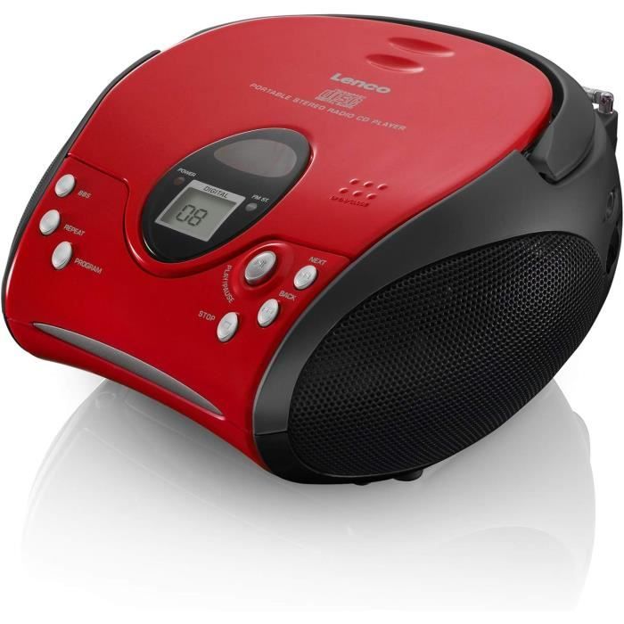 Scd-24 Radio Fm Stéréo Avec Lecteur Cd Rouge-Noir[J264] - Cdiscount Jeux - Jouets