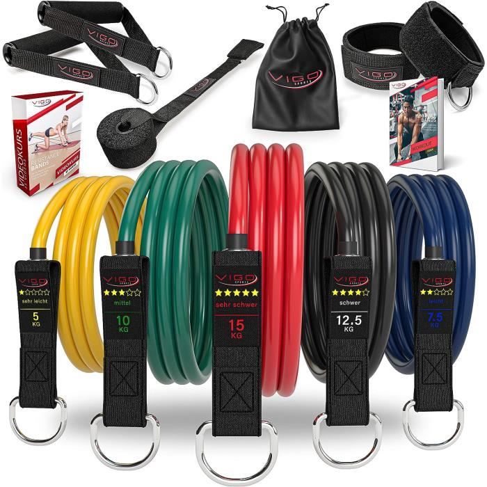 Premium Set Resistance Bands Expander Avec Workout Guide – Bandes de ...