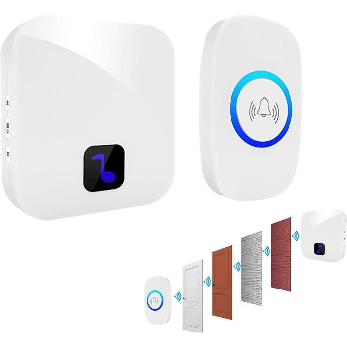 Kit de Sonnette à Piles | Kit de Carillon de Porte étanche à 4 Niveaux ...