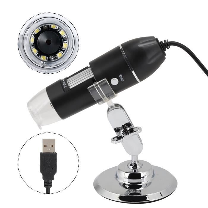 Microscope Numérique USB - TMISHION - 50X-1600X - 2MP - 8 LED Lumière ...