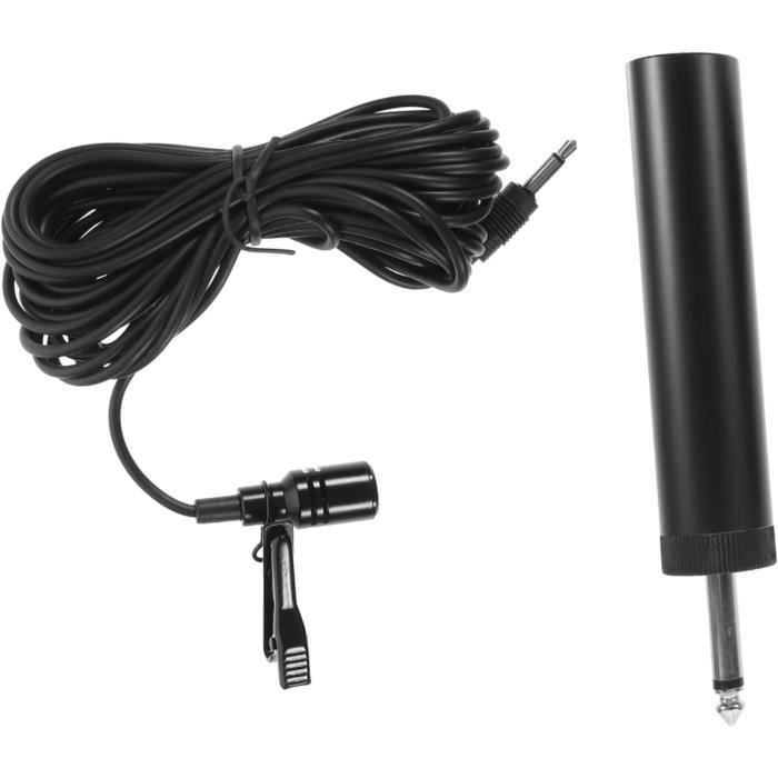 1 Jeu Microphone Micro-Cravate Pince Micro Petit Micro Fil Micro Haut ...