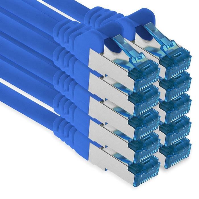 Câble De Raccordement - 10X 7,5 M Ethernet, Réseau, Câble Lan Cat6A ...