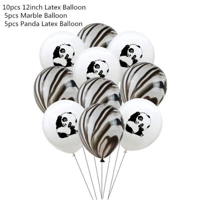 10pcs mix balloon 8 -Dessin animé Panda ballons joyeux anniversaire ...