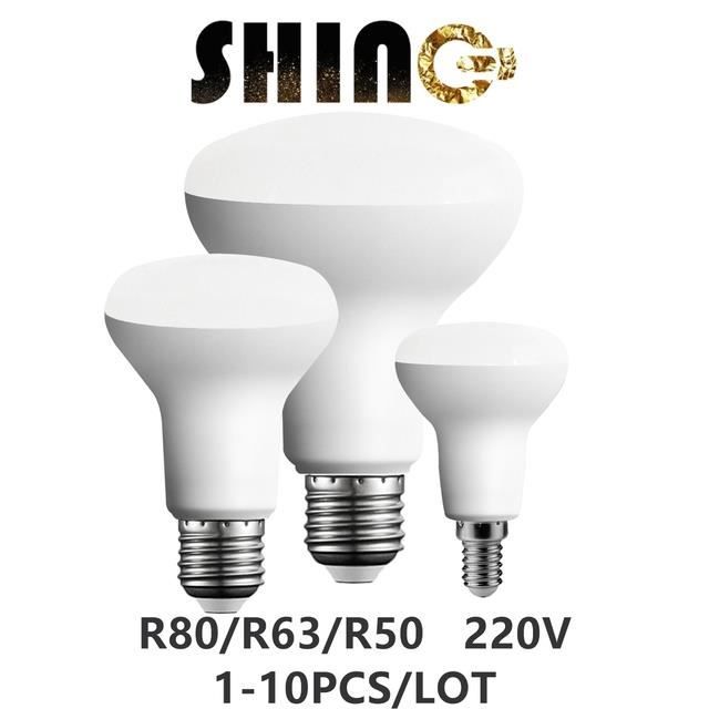 Ampoule,6000K-R80 12W E27-4 PCS--Lumière de bain champignon LED R80 R63 ...